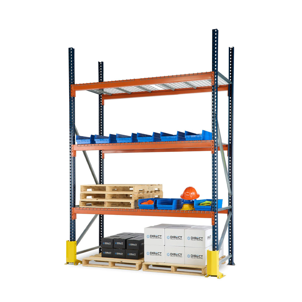 Pallet Rack Teardrop Style - Bolted Frames (Blue)