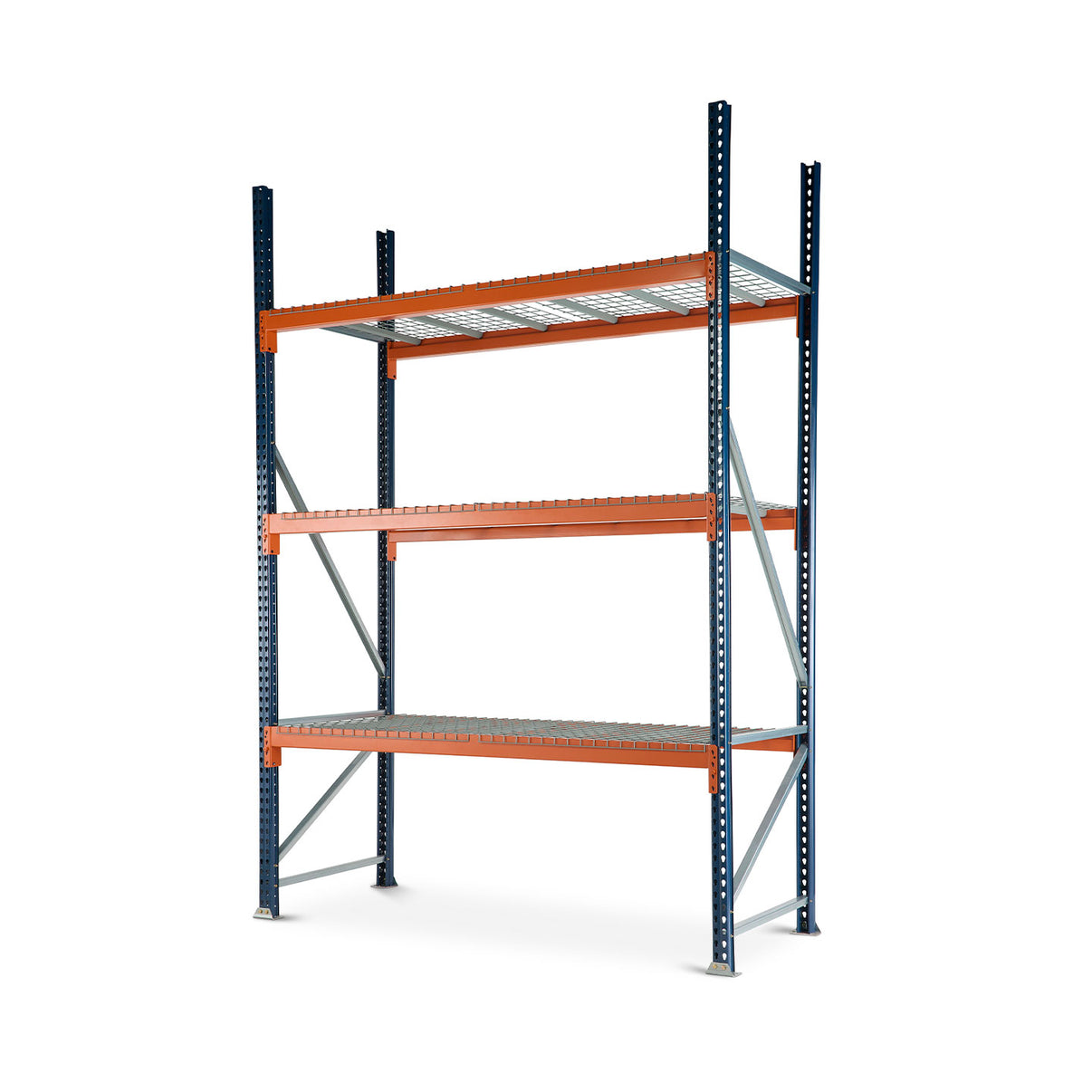 Pallet Rack Teardrop Style - Bolted Frames (Blue)